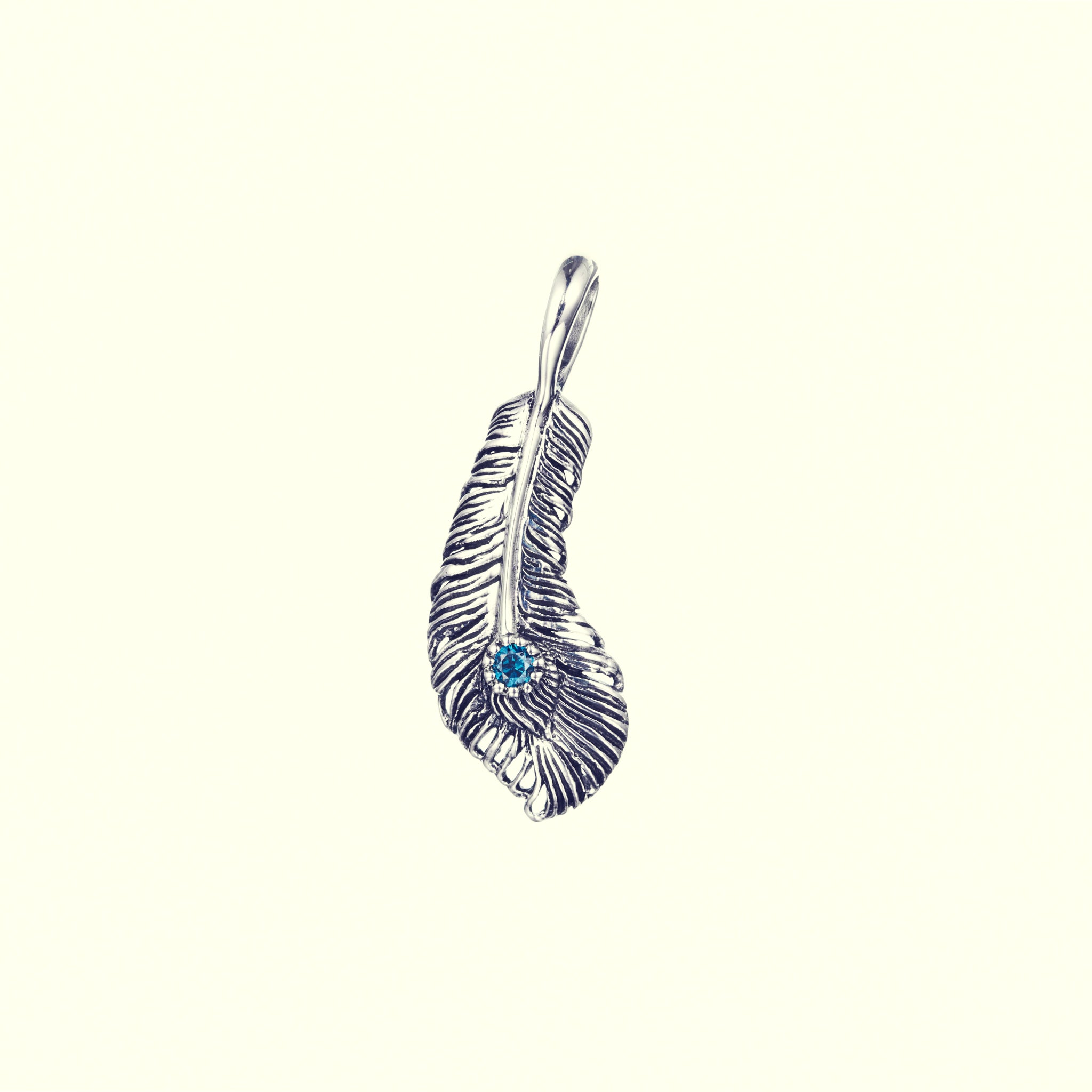 Phoenix Tail Feather Charm: (Blue Diamond)｜Phoenix Tail Feather Charm ...